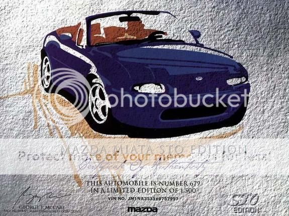 MX-5 Miata Forum - Post your window stickers and other rare documents here